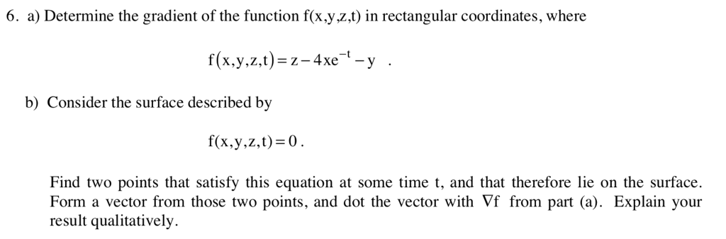 Solved 6. a) Determine the gradient of the function f(x.y | Chegg.com