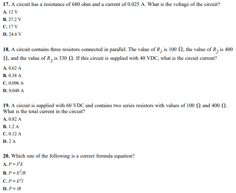 Solved 13. A circuit contains two 500 OHM resistors | Chegg.com