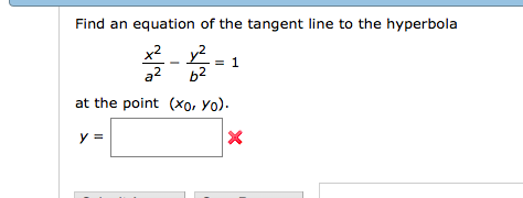 Solved Find an equation of the tangent line to the hyperbola | Chegg.com