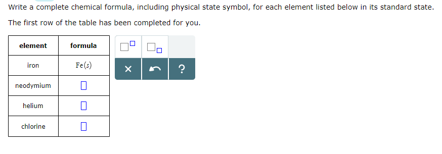 Solved Write a complete chemical formula, including physical | Chegg.com