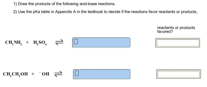 Solved Draw the products of the following acid-base | Chegg.com