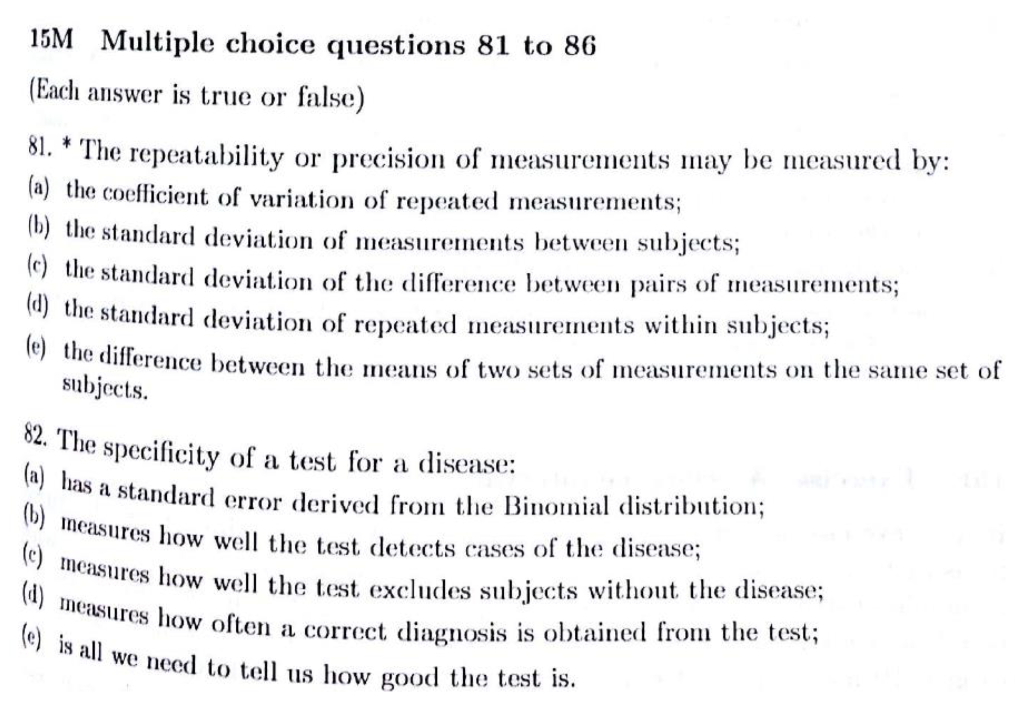 Solved 15M Multiple choice questions 81 to 86 (Each answer | Chegg.com