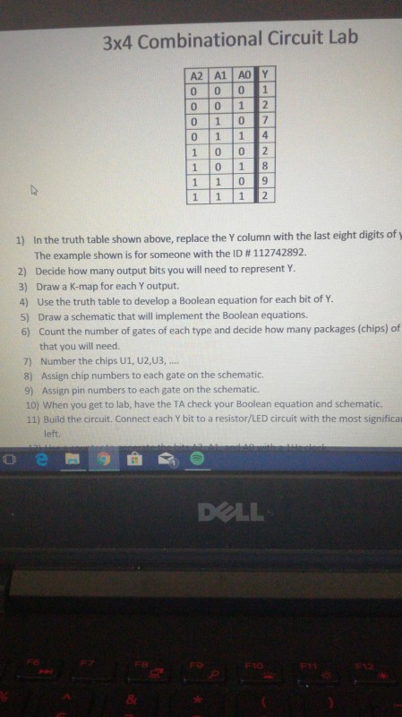 Solved 3x4 Combinational Circuit Lab 0 0 01 0 0 1 2 0 11 4 1 | Chegg.com