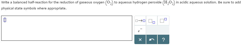 Solved Write a balanced half-reaction for the reduction of | Chegg.com