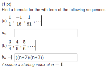 Solved Find a formula for the nth term of the following | Chegg.com