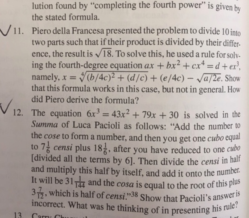 Solved The equation 6x^3 = 43x^2 + 79x + 30 is solved in the | Chegg.com