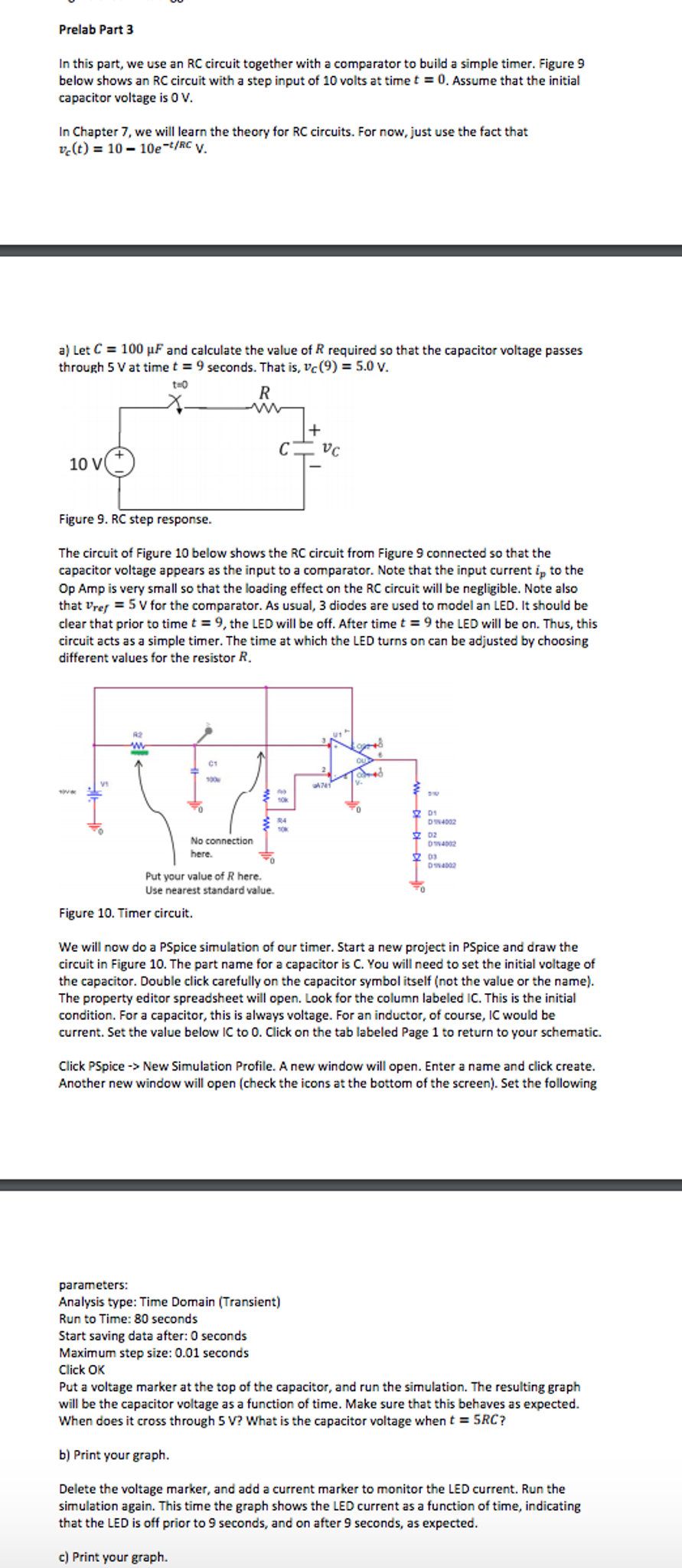Solved In this part, we use an RC circuit together with a | Chegg.com