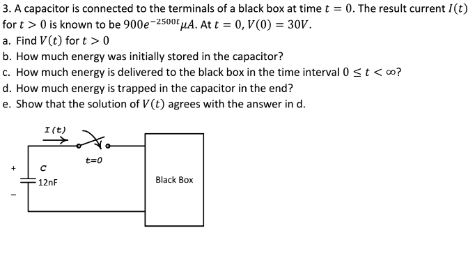 Solved 1. The voltage across a capacitor is given in the | Chegg.com