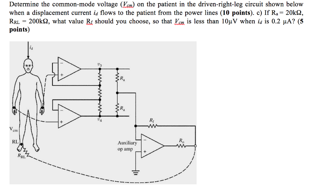 Determine the common-mode voltage (Van) on the | Chegg.com