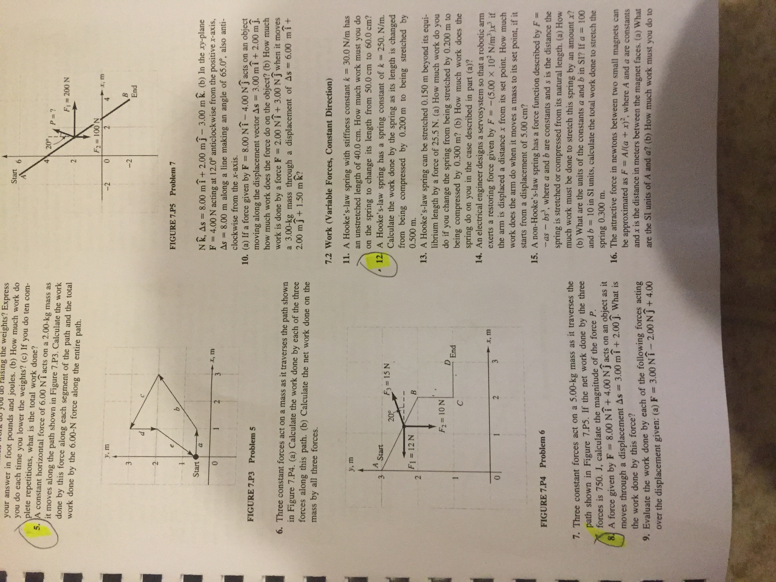 Solved Three constant forces act on a mass as it traverses | Chegg.com