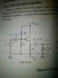 Solved The transistor in the source-follower amplifier in | Chegg.com