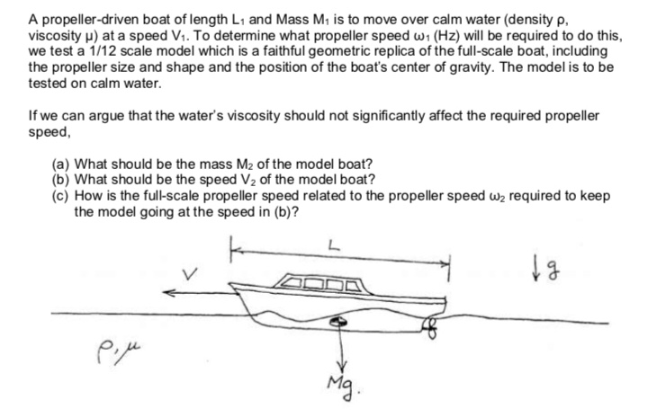 A propeller-driven boat of length L1 and Mass Mis to | Chegg.com
