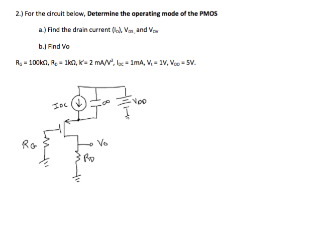 Solved For the circuit below, Determine the operating mode | Chegg.com