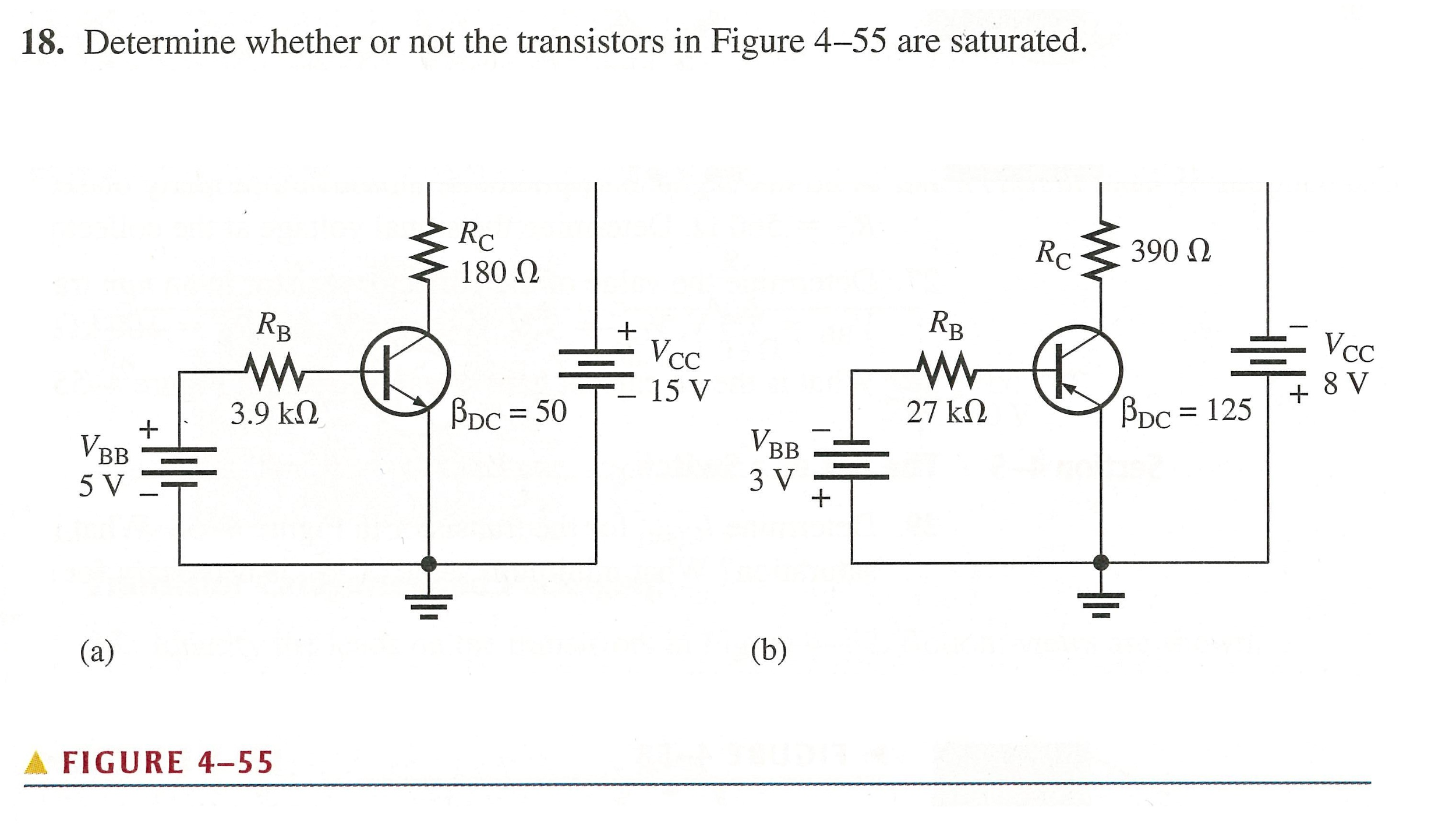 Solved Determine whether or not the transistors in Figure | Chegg.com