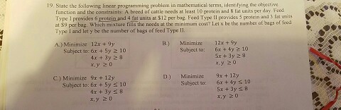 Solved State the following linear programming problem in | Chegg.com