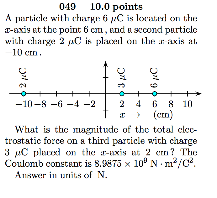 Solved A particle with charge 6 mu C is located on the | Chegg.com