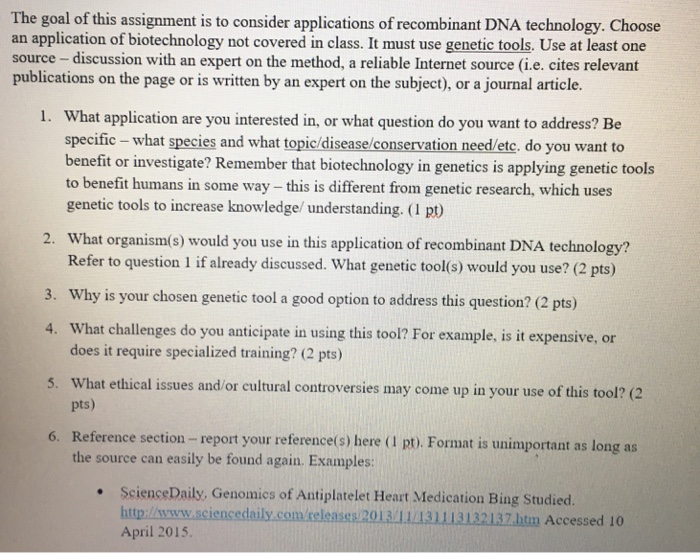 Solved The goal of this assignment is to consider | Chegg.com