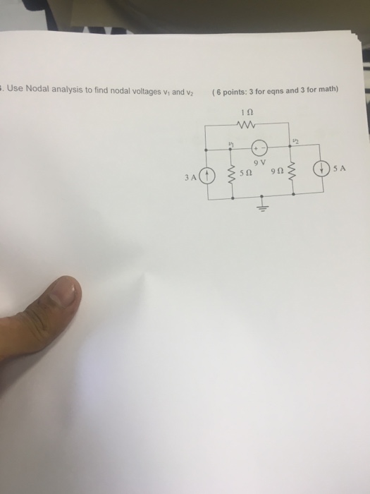 Solved Use Nodal analysis to find nodal voltages v_1 and v_2 | Chegg.com