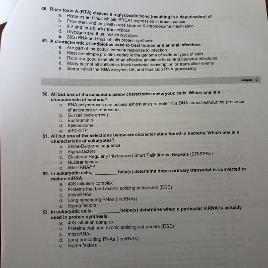Solved Ricin toxin A (RTA) cleaves a n-glycosidic bond | Chegg.com