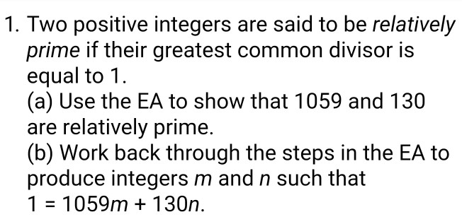 Solved 1. Two positive integers are said to be relatively | Chegg.com