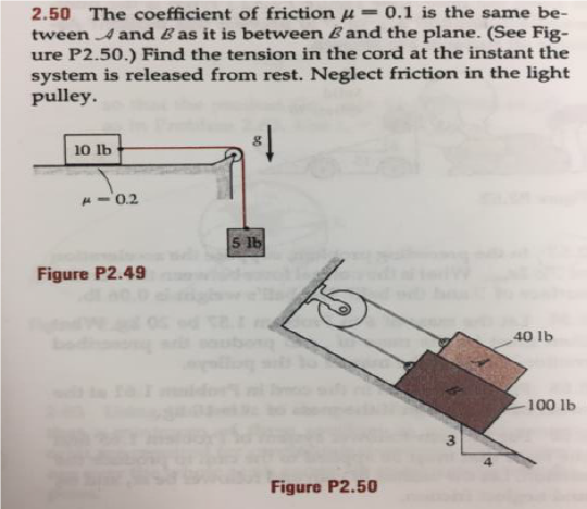 Solved The coefficient of friction mu = 0.1 is the same | Chegg.com