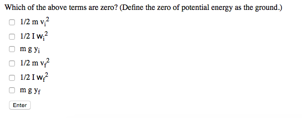 Which of the above terms are zero? (Define the zero | Chegg.com