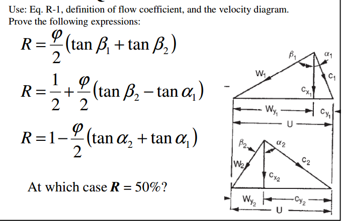 Eq. R-1, definition of flow coefficient, and the | Chegg.com