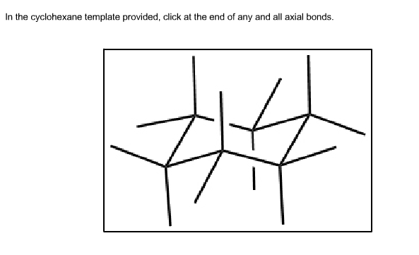 Solved In the cyclohexane template provided, click at the | Chegg.com