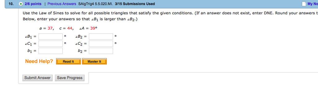 Solved My No 10. 2/6 points I Previous Answers SAlgTrig4 | Chegg.com