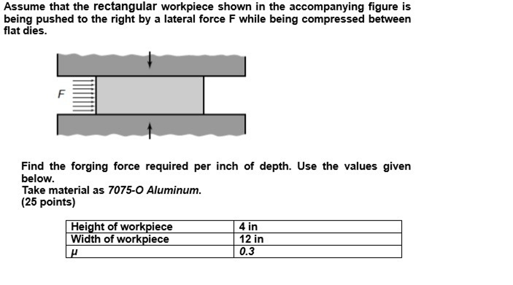 Solved Assume that the rectangular workpiece shown in the | Chegg.com