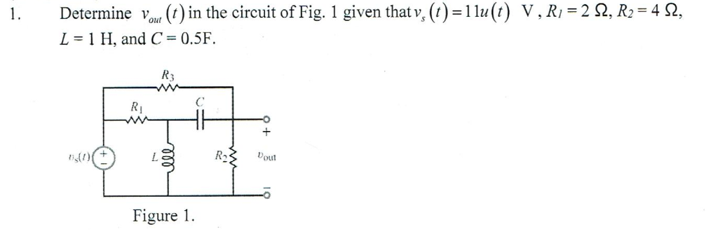 Solved Determine V t (r) in the circuit of Fig. 1 given that | Chegg.com