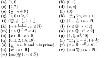 Solved Give the infimum and supremum of ONLY the UNBOUNDED | Chegg.com