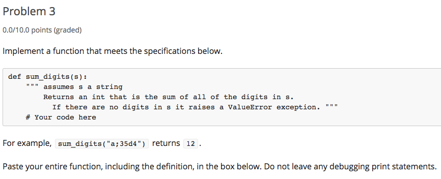 Solved Implement a function that meets the specifications | Chegg.com