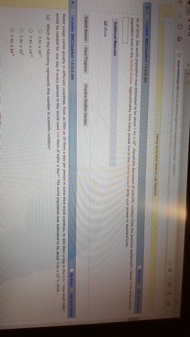 Solved ? 7.41 x 10 | Chegg.com