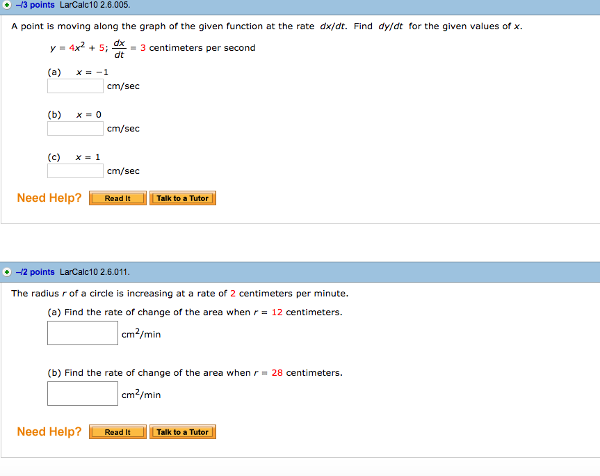 Solved A point is moving along the graph of the given | Chegg.com