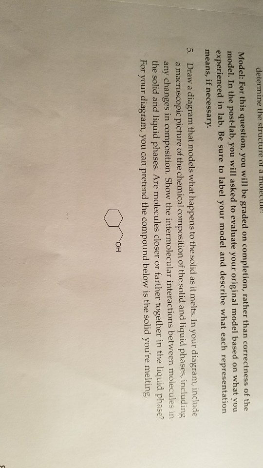 Solved determine the structure ot å moleele Model: For this | Chegg.com