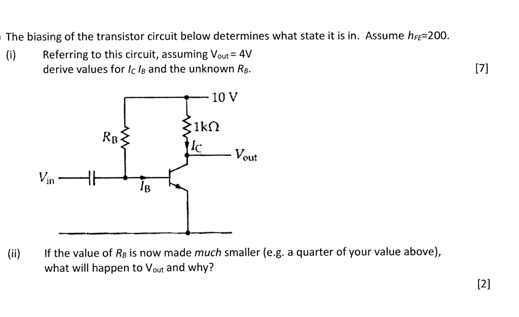 Solved The biasing of the transistor circuit below | Chegg.com