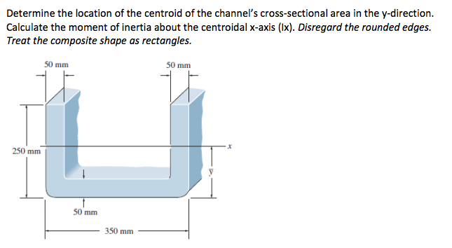 Solved Determine the location of the centroid of the | Chegg.com