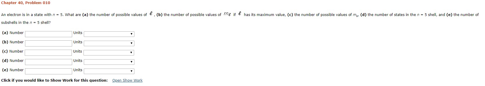 Solved Chapter 40, Problem 01O An electron is in a state | Chegg.com