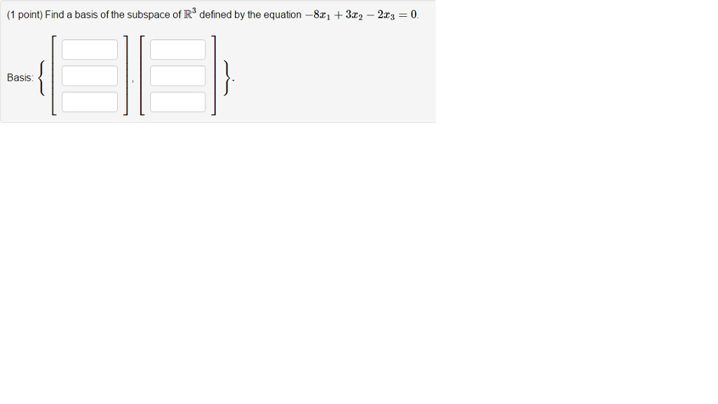 Solved Find a basis of the subspace of R3 defined by the | Chegg.com
