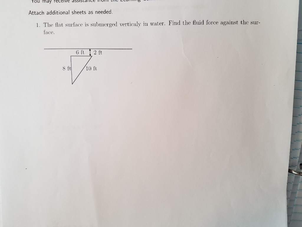 Solved Attach additional sheets as needed. The flat, surface | Chegg.com