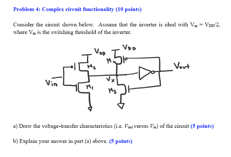 Solved Problem 4: Complex circuit functionality (10 points) | Chegg.com