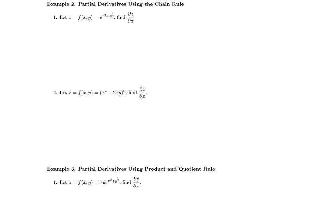 Solved Partial Derivatives Using the Chain Rule Let z = | Chegg.com