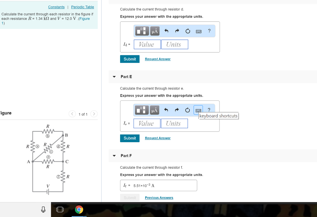 Solved Calculate The Current Through Resistor D Calculate