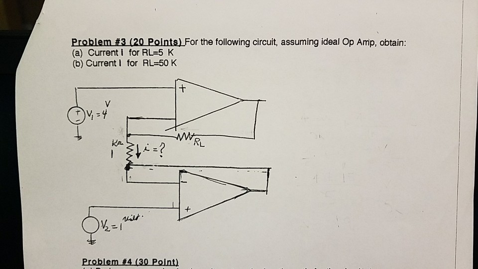 Solved For the following circuit, assuming ideal Op Amp, | Chegg.com