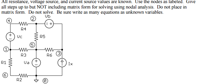 Solved All resistance, voltage source, and current source | Chegg.com