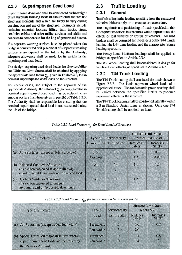 How to calculate the dead load, truck loading T44 , | Chegg.com