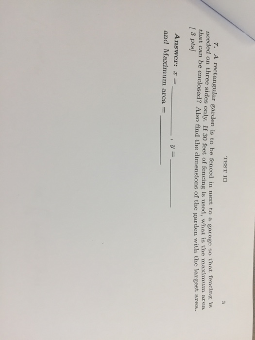Solved A rectangular garden is to be fenced in next to a | Chegg.com