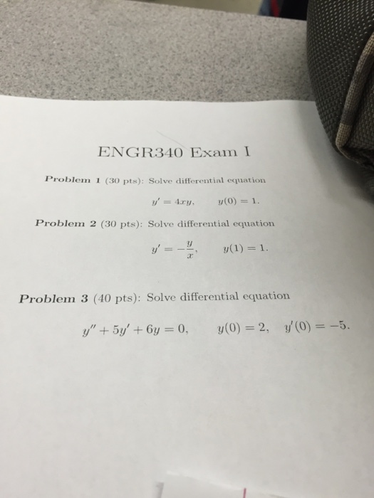 Solved Solve differential equation y' = 4xy y(0) = 1 Solve | Chegg.com