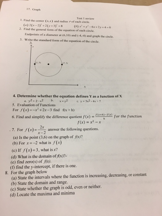 Solved Find the center (h, k) and radius r of each circle. | Chegg.com